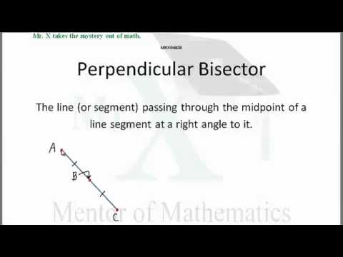 Glossary-Perpendicular Bisector