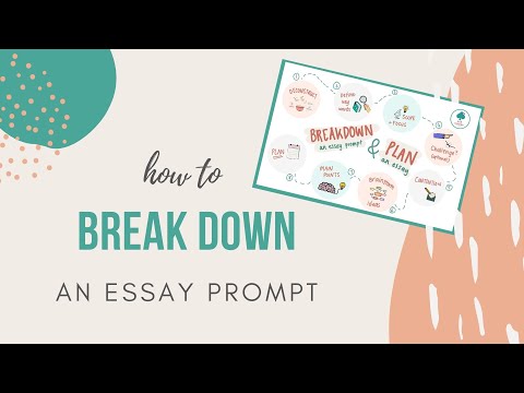 How to breakdown and plan an essay prompt