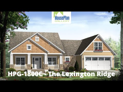 HPG-1800C-1 - The Lexington Ridge - 1,800 SF, 3 Bed, 2 Bath House Plan by House Plan Gallery