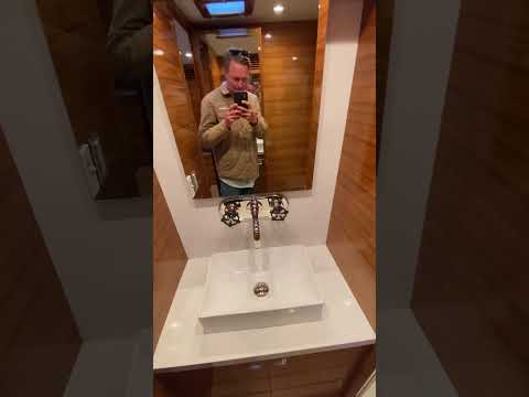 En suite head on a Mikelson 57β Sportfisher #mikelson #yacht