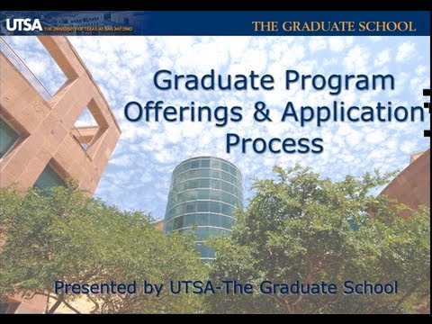 UTSA -- The Graduate School Information Session