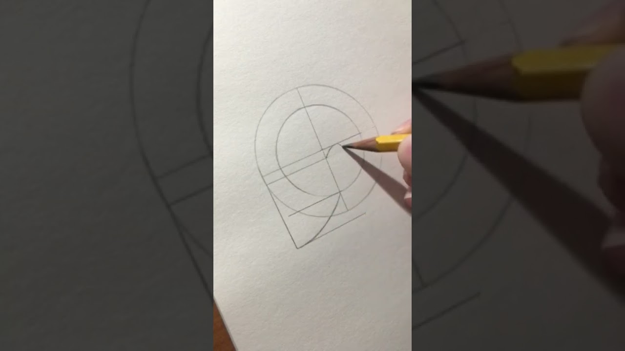Como dibujar un rostro de perfil, método Loomis #shorts