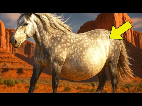 Hikers Spot Giant Mustang Mare — Veterinarian Is Shocked When He Sees What's Inside.