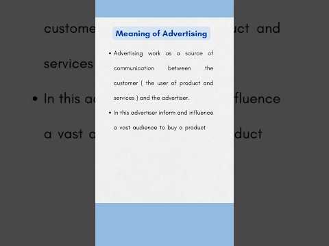What is Advertising | Meaning of Advertising | Student Notes |