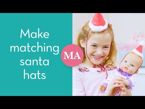 How to Make a Santa Hat for You and Your Madame Alexander Baby Doll