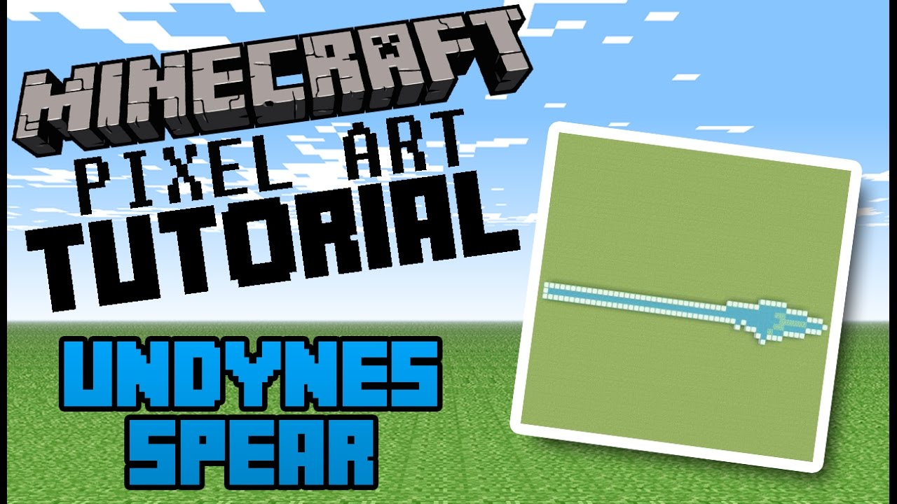 Undyne's Spear - Minecraft Pixel Art Tutorial
