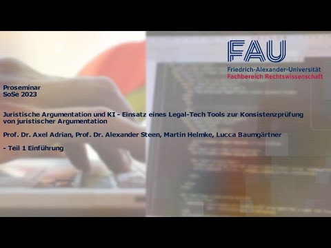 Juristische Argumentation und KI - Einheit 1: Einführung
