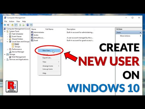 How To Create A New User Account On Windows 10