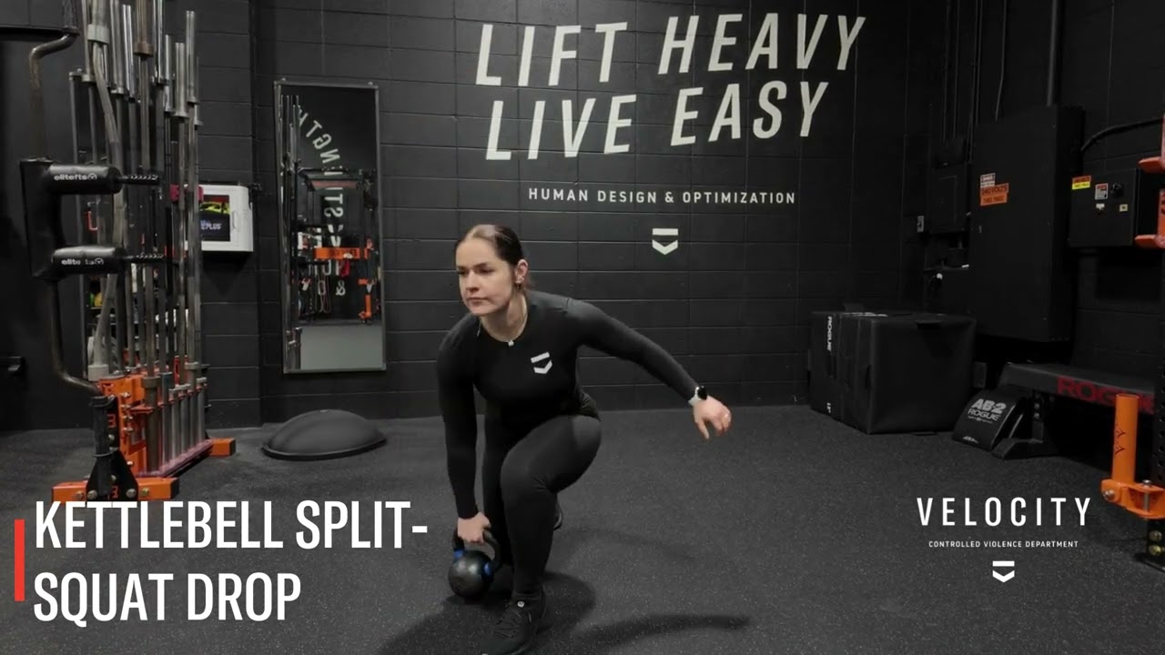 Kettlebell Split-Squat Drop