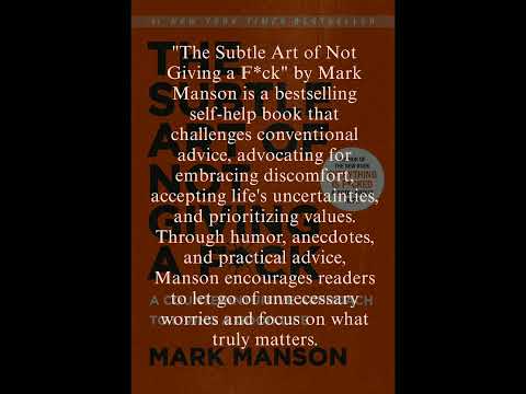 Book Review- The Subtle Art of Not Giving a F*ck by Mark Manson