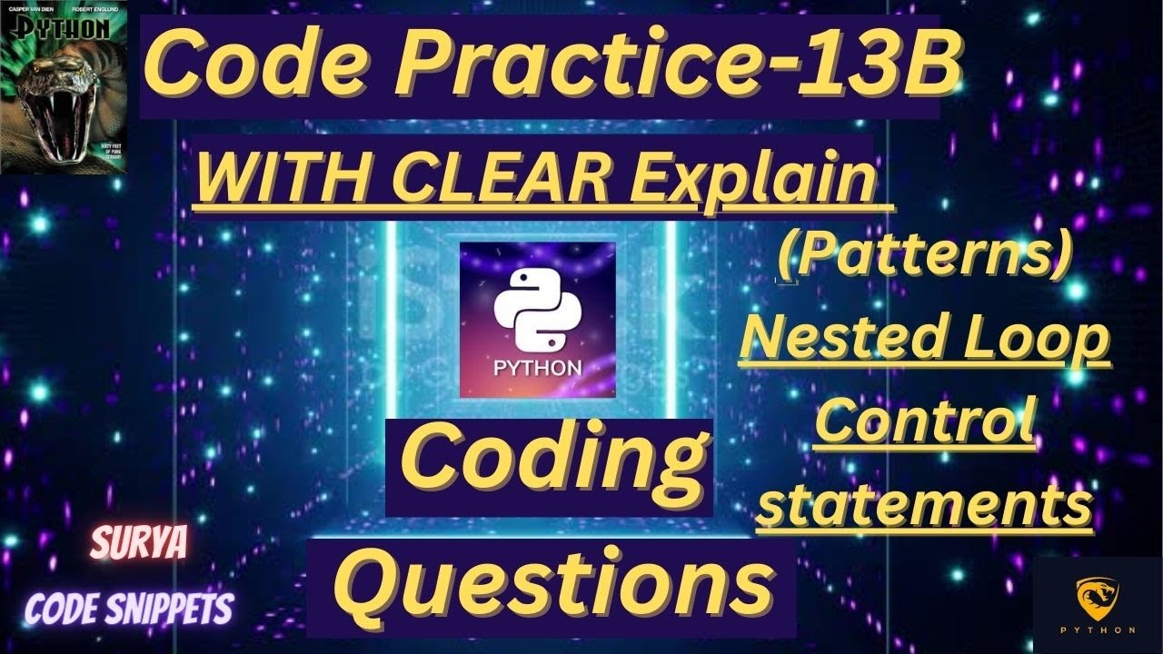 Coding practice-13B | Patterns using Nested loops | CCBP | NxtWave  | #python #code|#nxtwave #idp