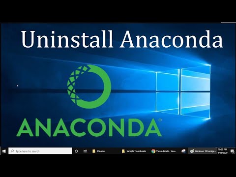 How to uninstall Anaconda completely from Windows 10