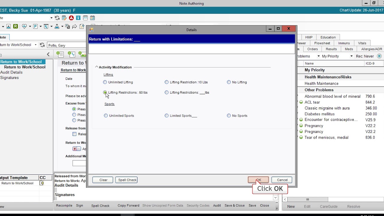 Return to Work/School Note
