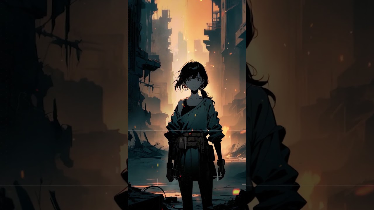Loneliness in a Ruined City | 4K Wallpaper