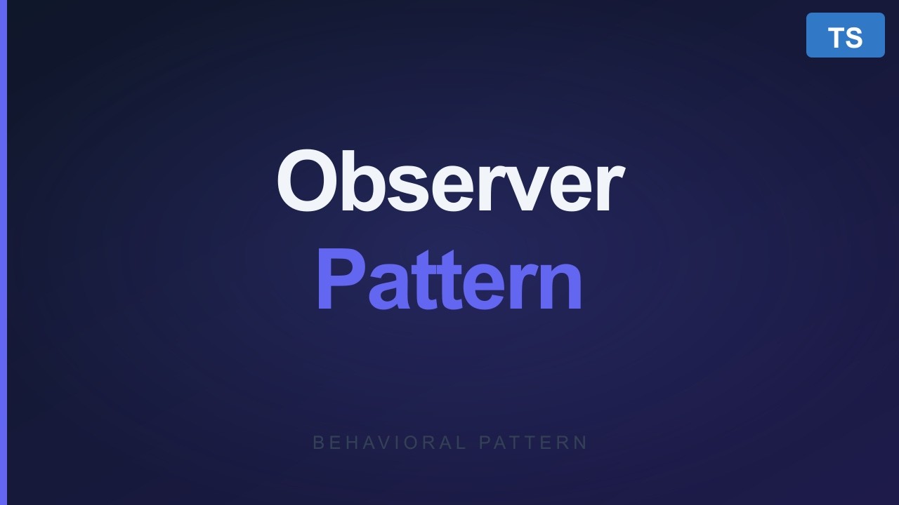 Typescript Design Patterns - Observer Pattern