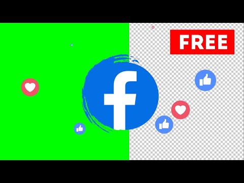 Facebook logo, like animation | green screen, transparent background free download