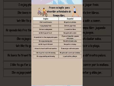 describe actividades de tiempo libre #shorts