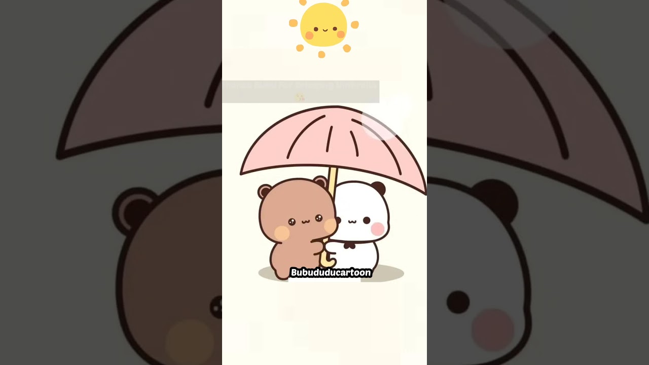 Bubu Bring Umbrella For Dudu In Sunlight #bubu #dudu #panda #bear #shorts #youtubeshorts