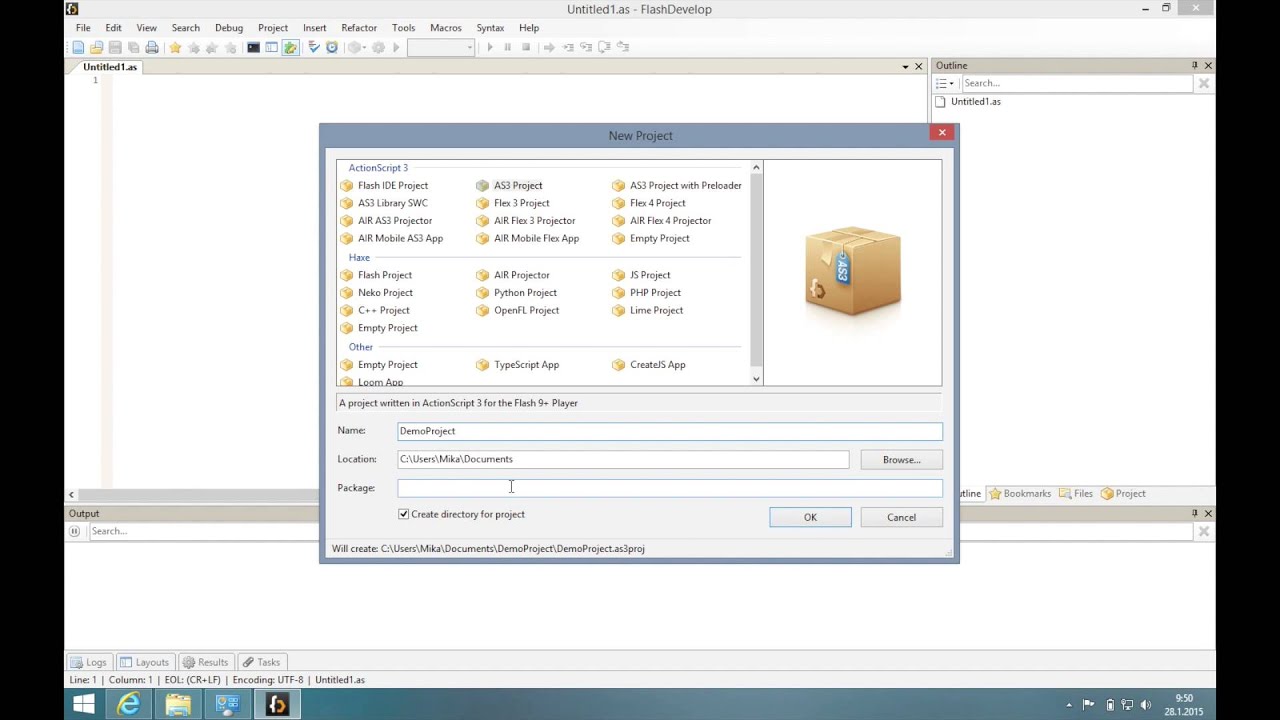 Install FlashDevelop - Windows 8.1