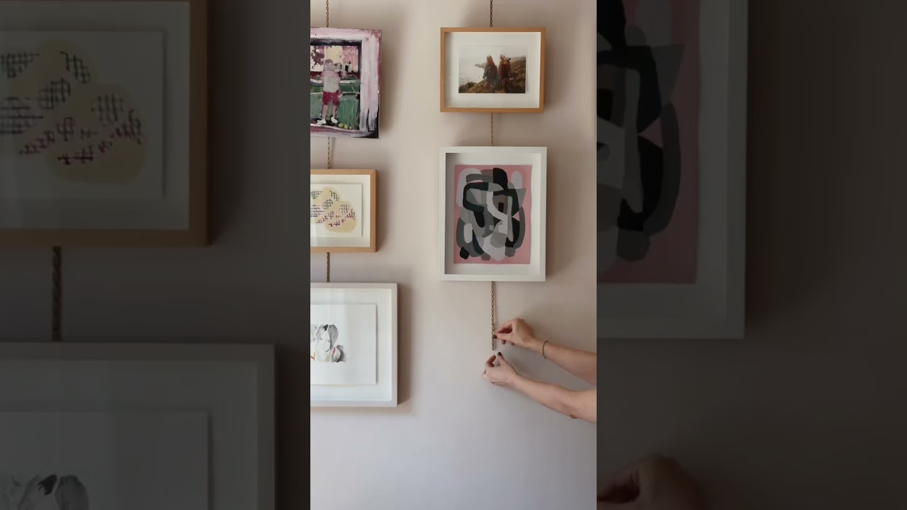 Our picture rail gallery wall! #beforeandafter #roommakeover #nycapartment #homedecor