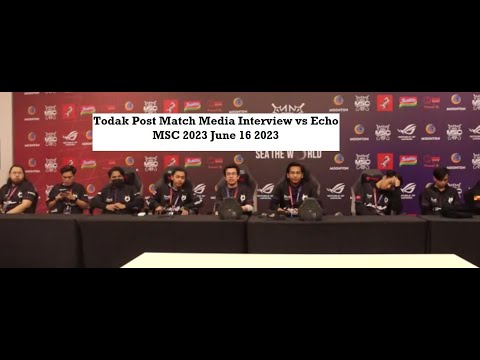 Todak Post Match Media Interview vs Echo MSC 2023 June 16 2023