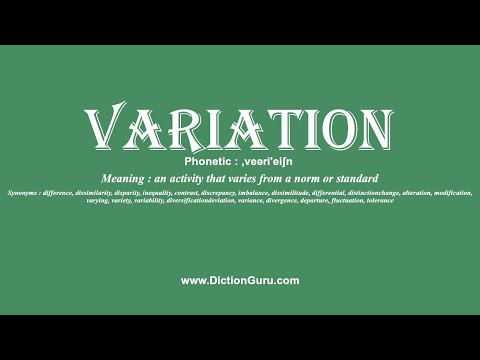 How to Pronounce variation with Meaning, Phonetic, Synonyms and Sentence Examples