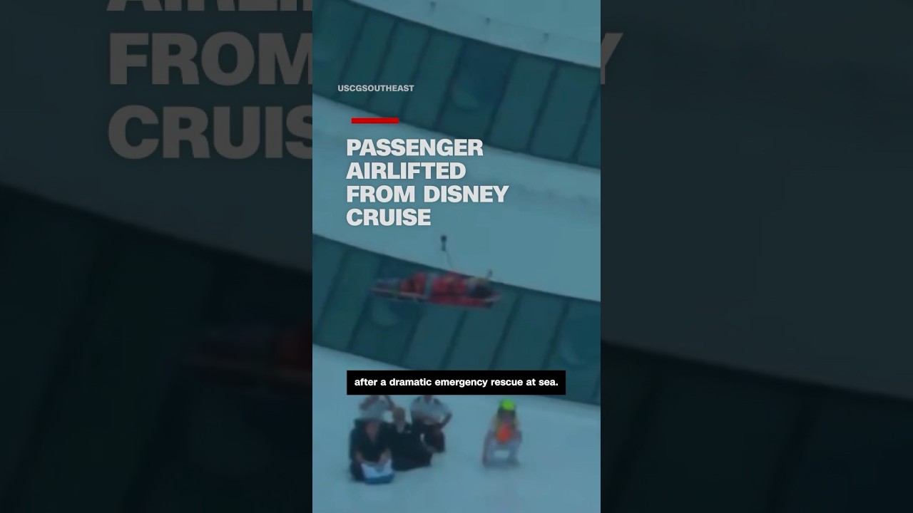 Video shows passenger airlifted from Disney cruise ship