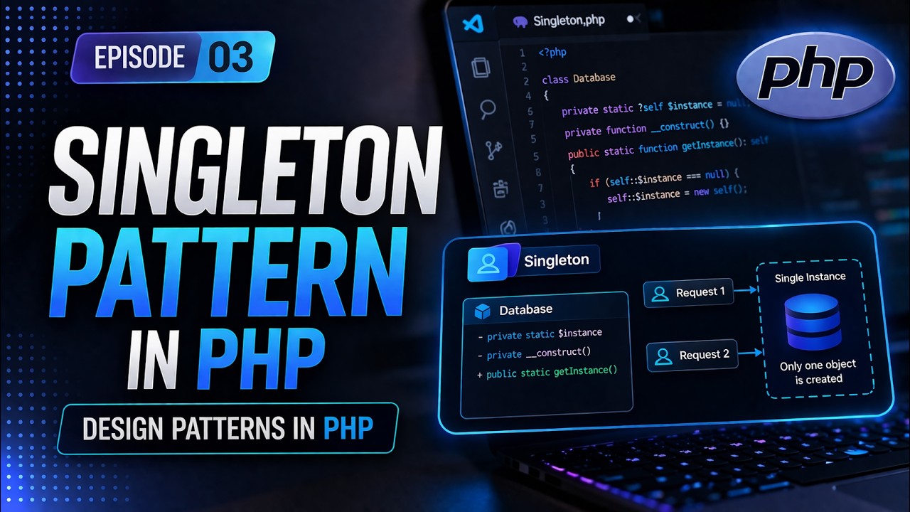 Singleton Pattern in PHP | Design Patterns in PHP | Episode 03