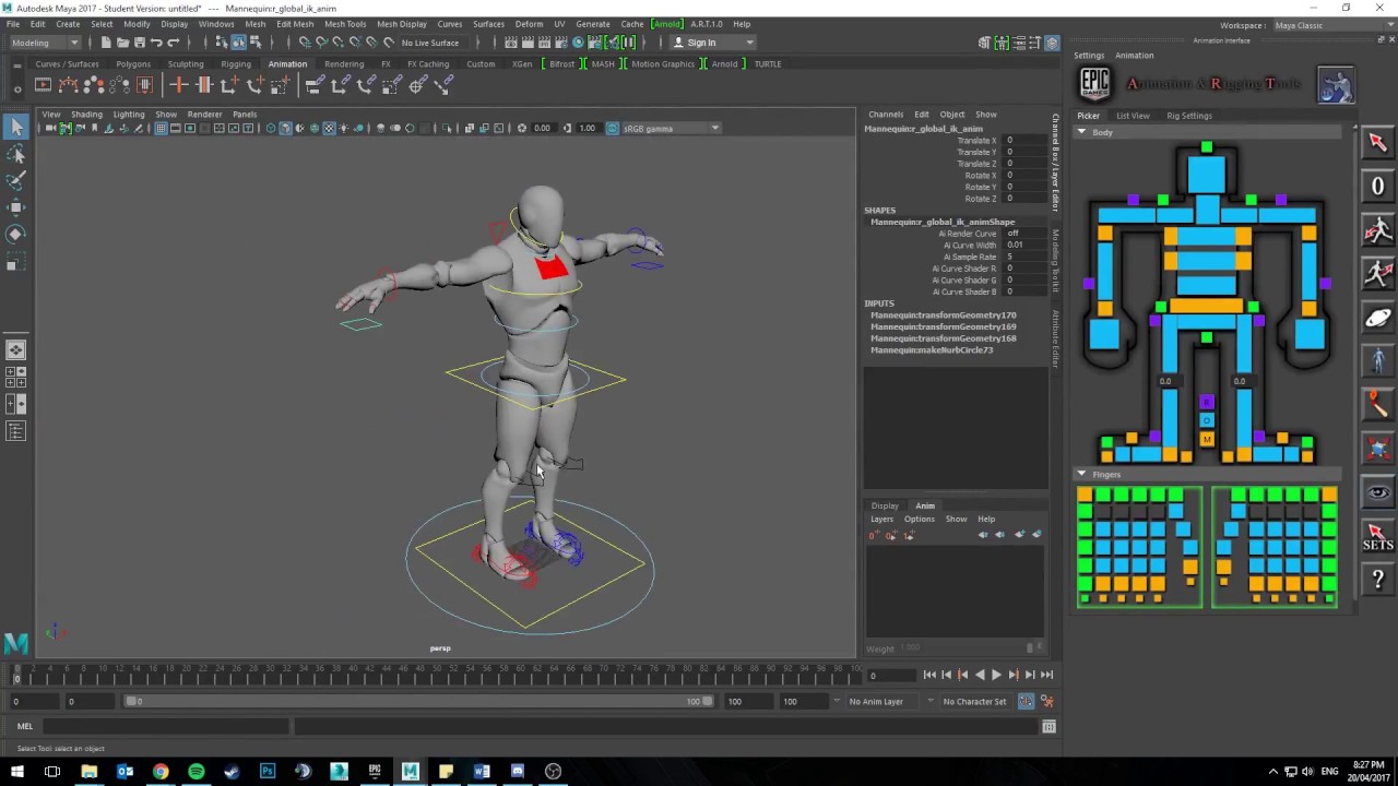 Maya Simple Run Cycle tutorial