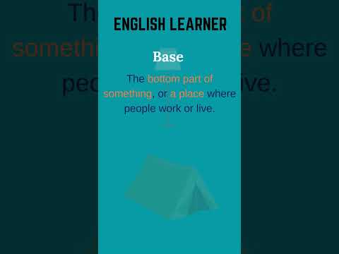 English Word - Base - Meaning With An Example #englishwords #english #base