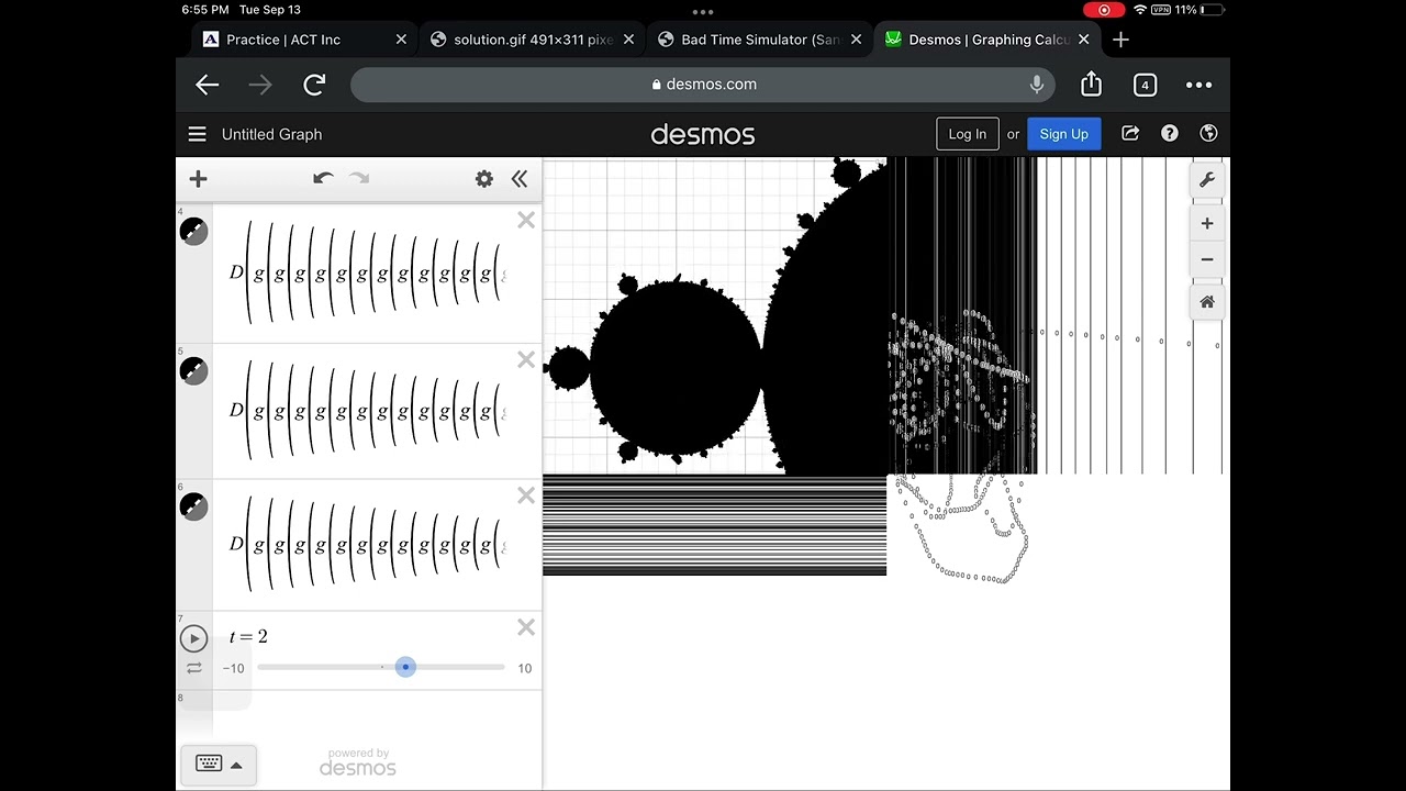 Broke Desmos badly