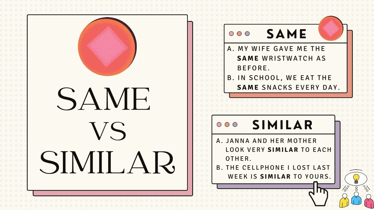 SAME VS. SIMILAR | Vocabulary Development | ELC