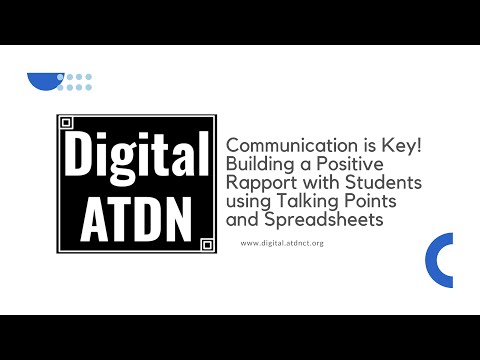 Communication is Key! Building a Positive Rapport with Students using Talking Points & Google Sheets