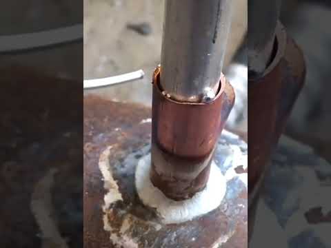 Welding process of copper and aluminum tubes!