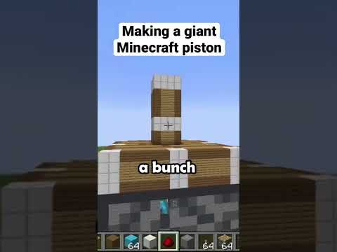 Making a giant functional piston in Minecraft