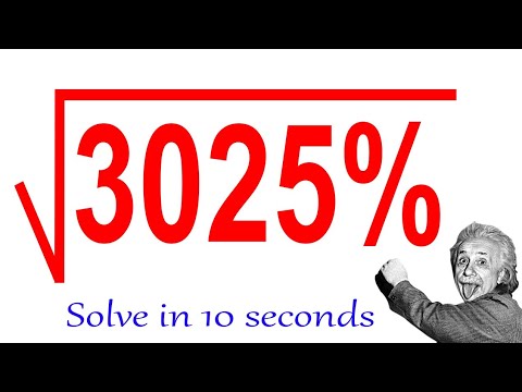 Percentage Under Square root questions || Solve without Calculator sqrt (3025%) ● Mathematics olymp