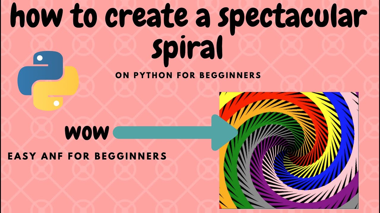 how to draw a spectacular circle;e spiral on python l programming kids
