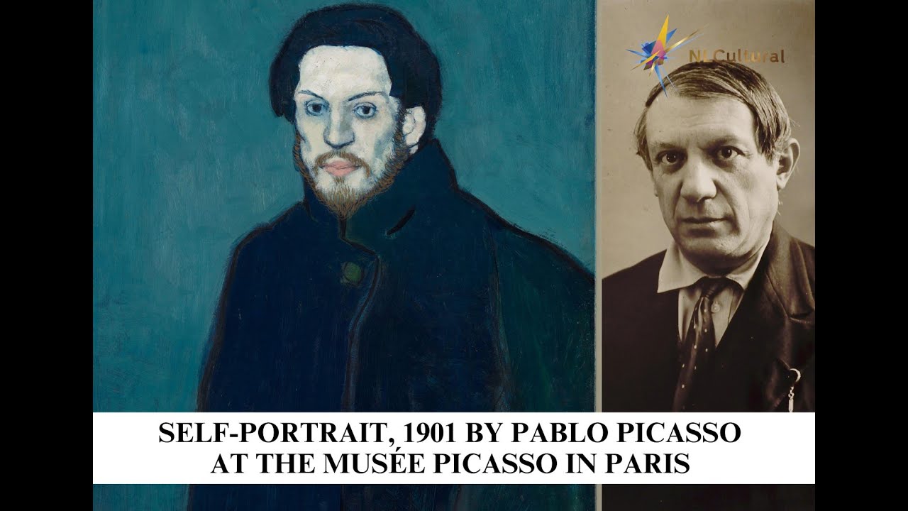 Self portrait, 1901 by Pablo Picasso at The Musée Picasso in Paris, France