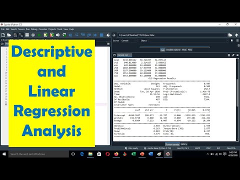 Descriptive and Linear Regression Analysis with Python