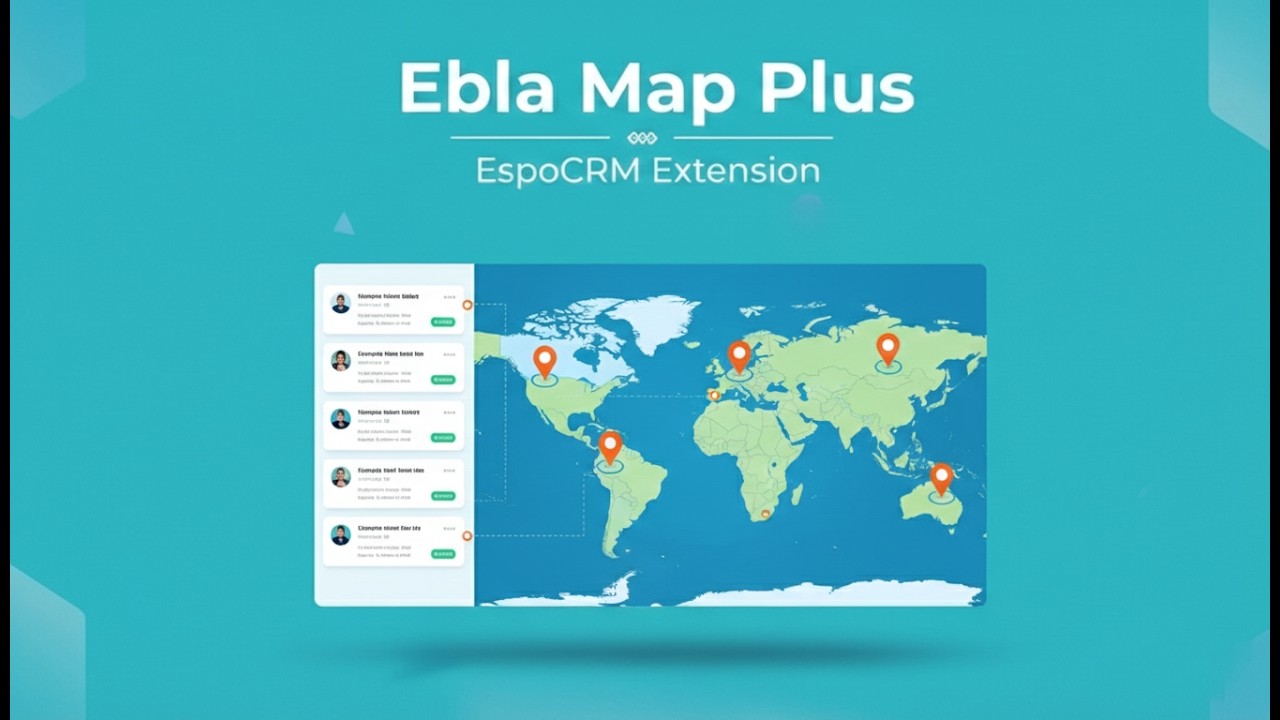 EspoCRM Map Plus by Eblasoft (Map List View)