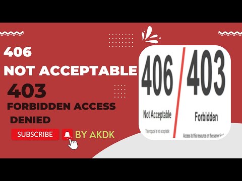 Fix 406 Not Acceptable || 403 Forbidden Error