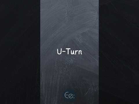 U-Turn 🔄 What Does It Mean? English Explained #phrases #expression #meaning #slang #esl #tips