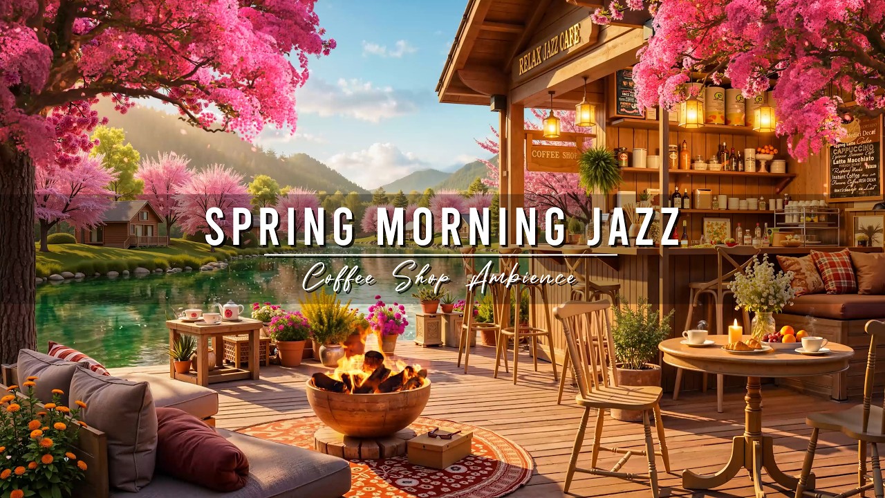 Unwind with Smooth Morning Jazz 🌸 Spring Coffee Shop Ambience & Relaxing Jazz Instrumental Music