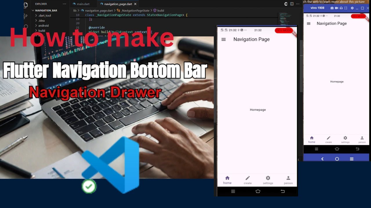 Flutter Navigation Drawer & Bottom Navigation Bar – Build a Complete Multi-Page App from Scratch!