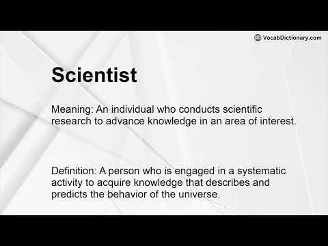 Scientist Meaning