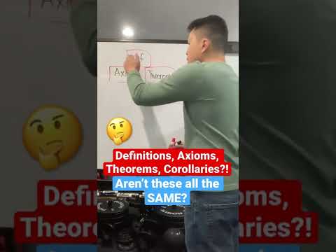 What’s the difference between definitions, axioms, theorems, and corollaries?! #shorts #mathshorts