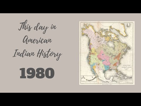 Dec 27 - This Day in American Indian History - 1980