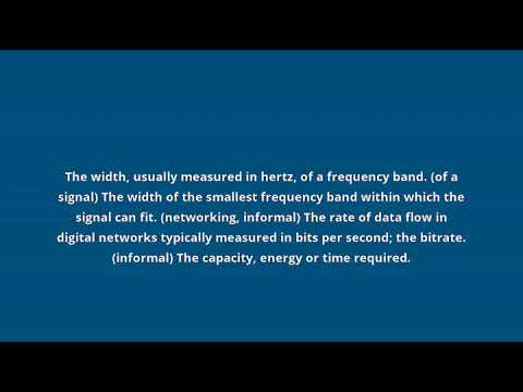 what is the meaning of bandwidth