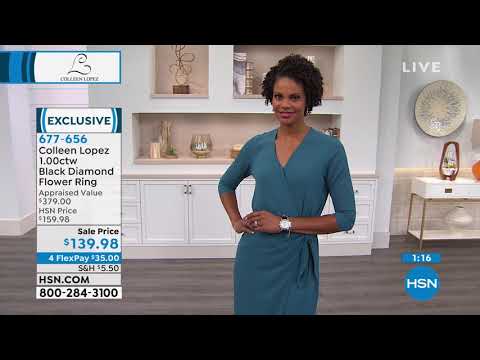 Colleen Lopez Sterling Silver 1.00ctw Black Diamond Flow...