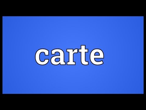 Carte Meaning